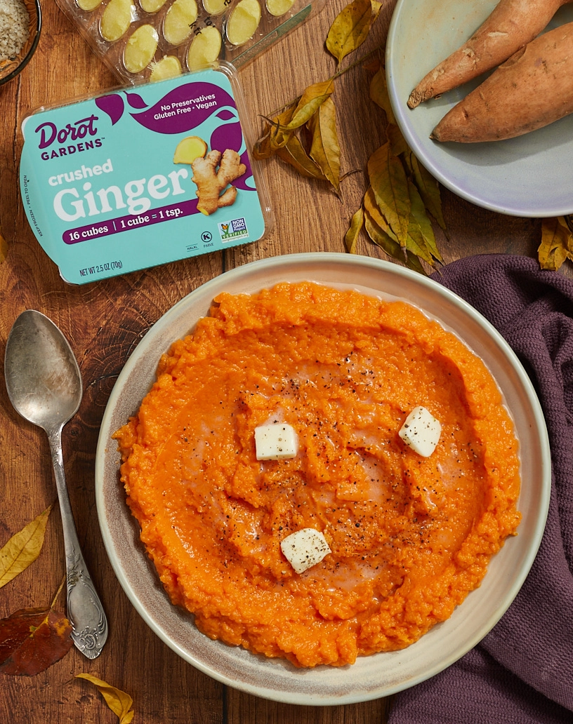 Mashed Ginger Sweet Potatoes Recipe | Dorot Gardens